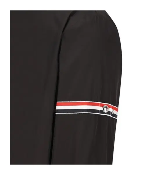 Thom Browne Zip-up Hooded Jacket With Striped Detail
