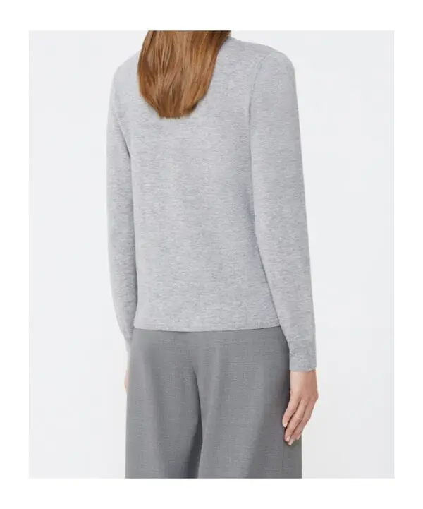 Max Mara Educata Ribbed Turtleneck Sweater - Light Gray
