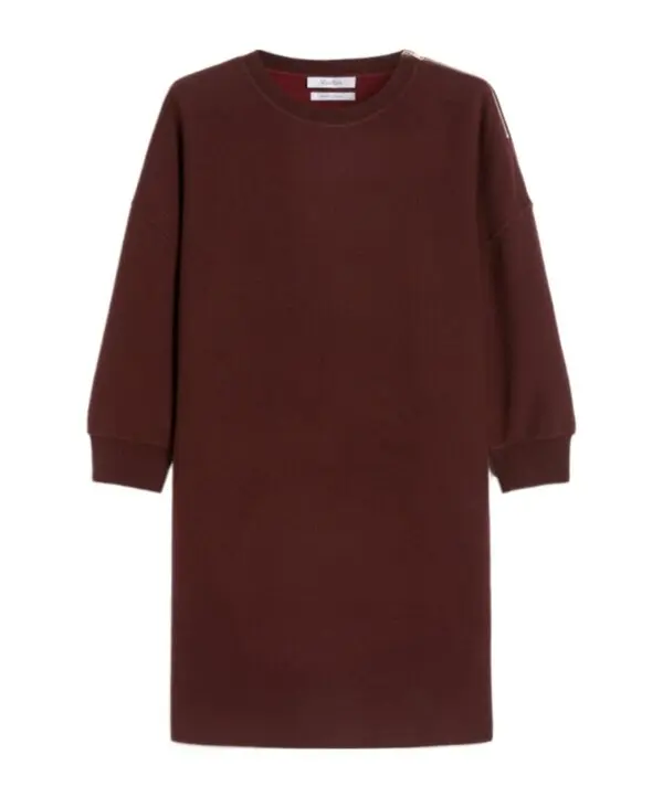 Max Mara Wool And Cashmere Jersey Dress - Cherry Color