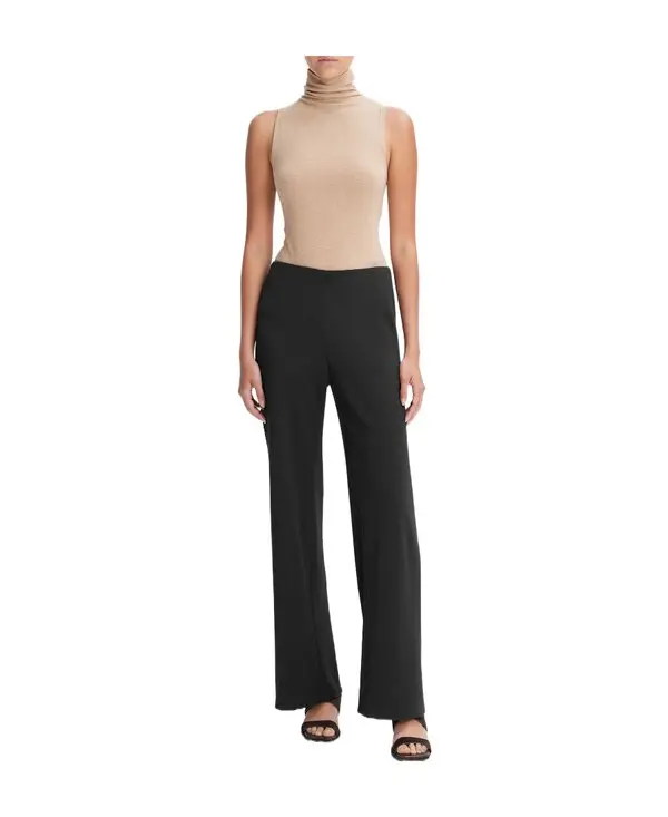Vince High-waist Straight-leg Trousers - Black