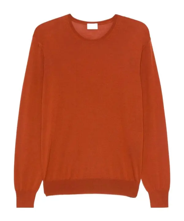 Saint Laurent Crew Neck Long Sleeve Sweater - Brown