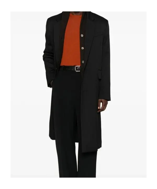 Saint Laurent Crew Neck Long Sleeve Sweater - Brown