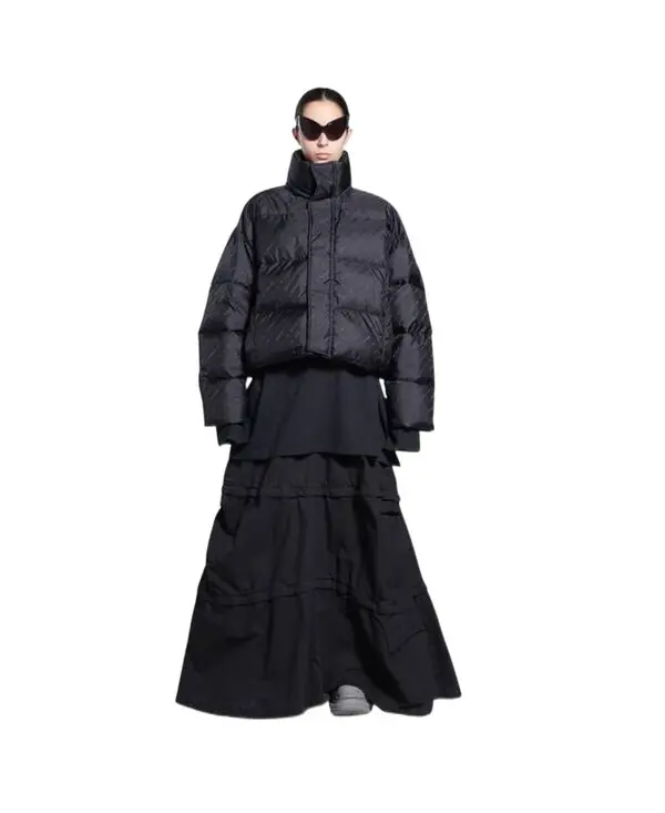 Balenciaga Allover Logo Bb Puffer Jacket