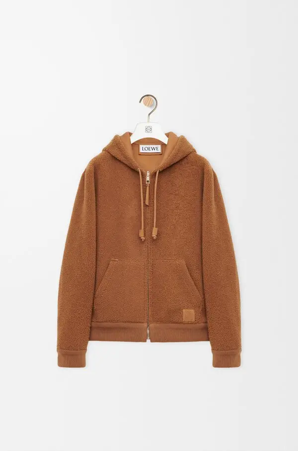 Loewe Hooded Reversible Leather Jacket - Brown