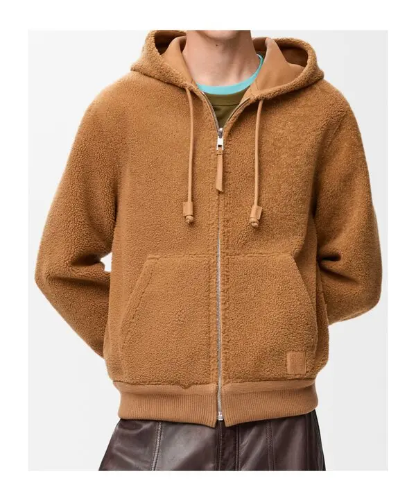 Loewe Hooded Reversible Leather Jacket - Brown