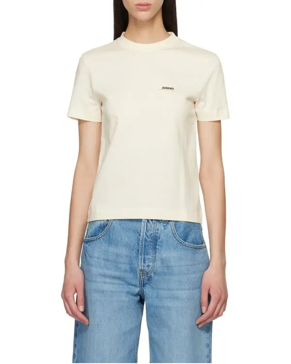 Jacquemus Le T-shirt Gros Grain T-shirt - Light Beige