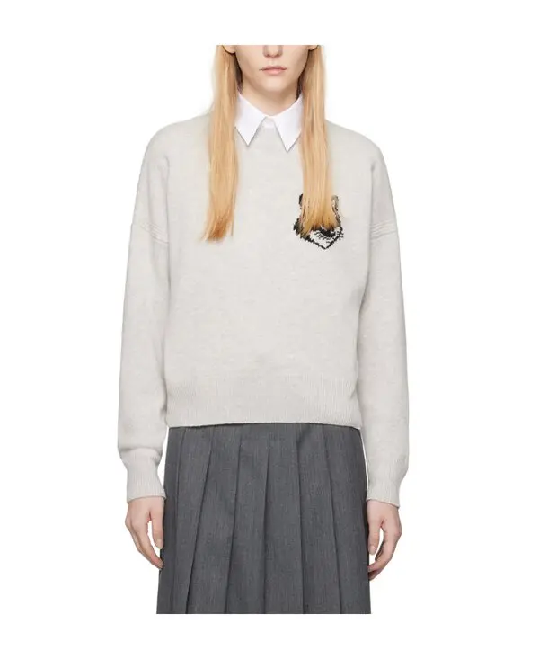 Maison Kitsuné Intarsia Logo Wool Jumper