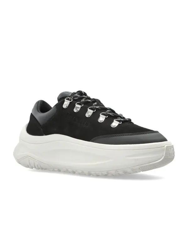 Moon Boot Low Top Sneakers With Thick Sole - Black