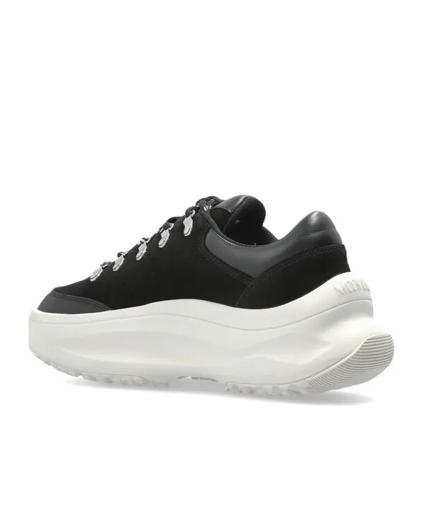 Moon Boot Low Top Sneakers With Thick Sole - Black
