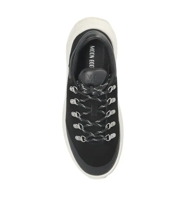 Moon Boot Low Top Sneakers With Thick Sole - Black
