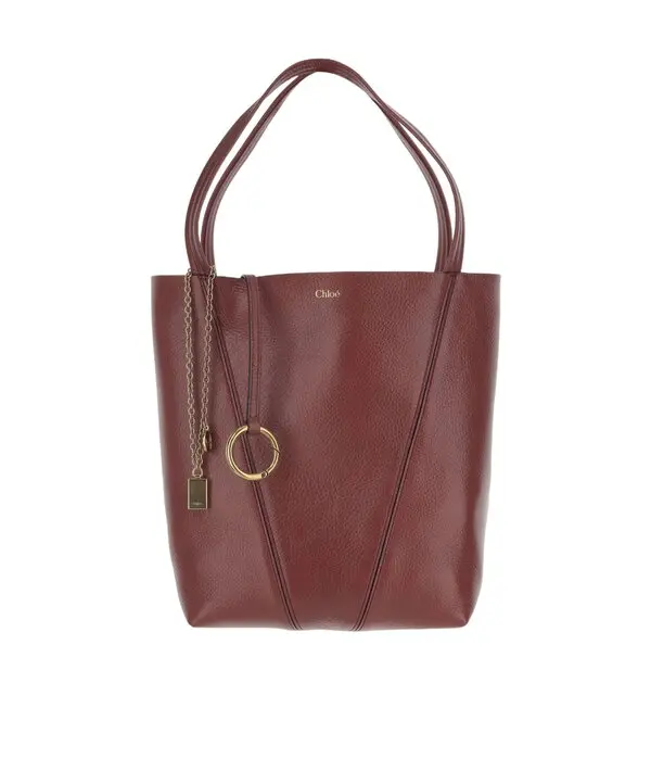 Chloé Spin Charm Detailed Tote Bag - Red