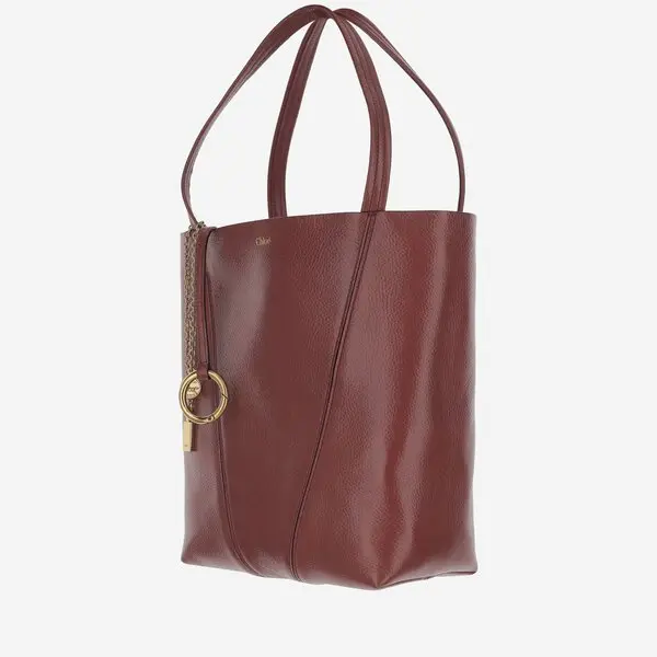Chloé Spin Charm Detailed Tote Bag - Red
