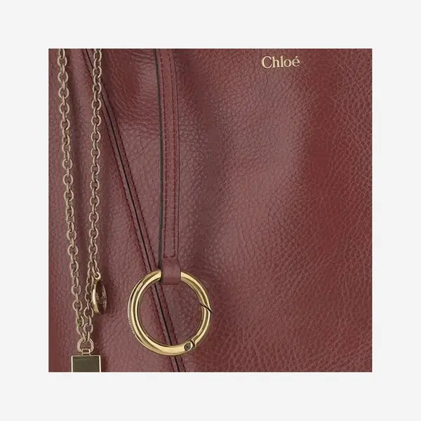 Chloé Spin Charm Detailed Tote Bag - Red