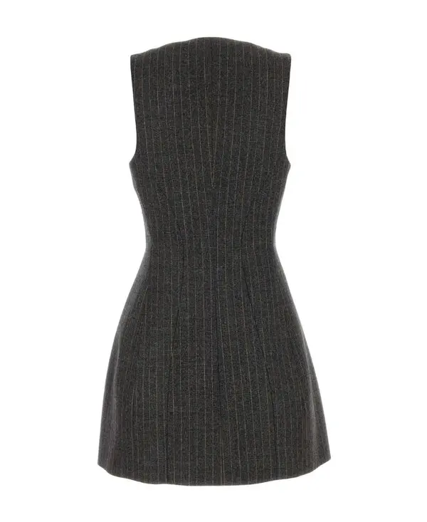 Stella McCartney Sleeveless Double-breasted Pinstripe Dress