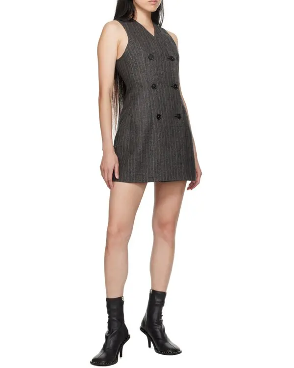 Stella McCartney Sleeveless Double-breasted Pinstripe Dress
