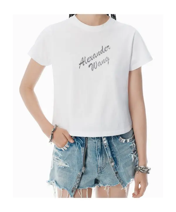 Alexander Wang Logo Embellished Crewneck T-shirt