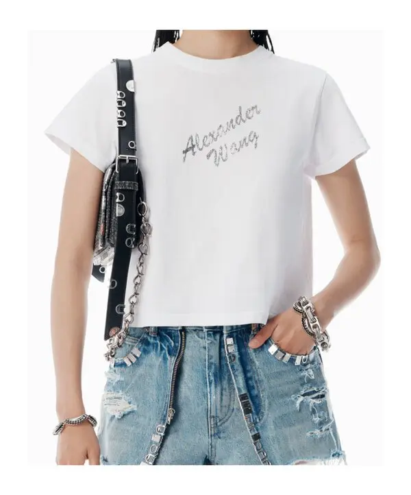Alexander Wang Logo Embellished Crewneck T-shirt