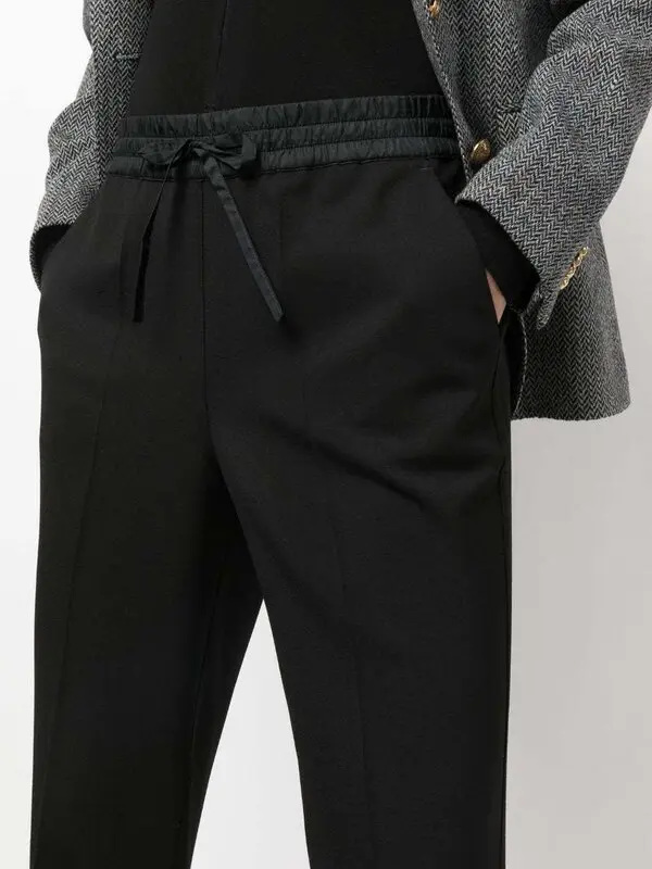 P.a.r.o.s.h Drawstring Straight-leg Trousers - Black