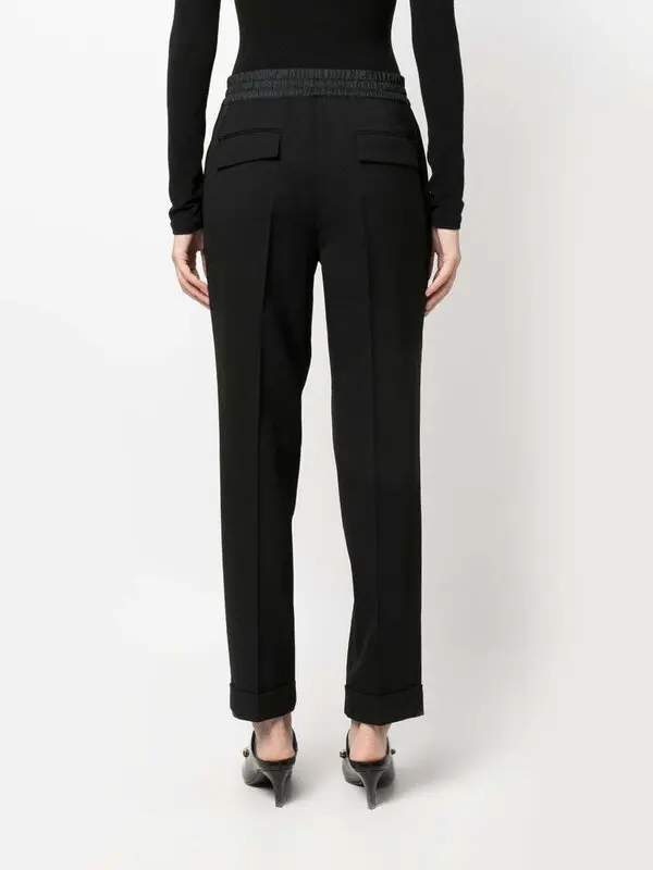 P.a.r.o.s.h Drawstring Straight-leg Trousers - Black