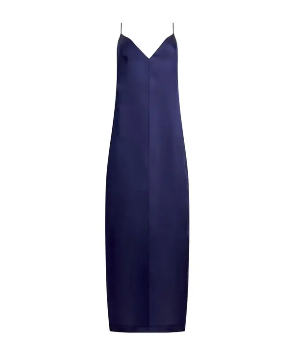 Khaite Tulula Satin Slip Maxi Dress - Amethyst