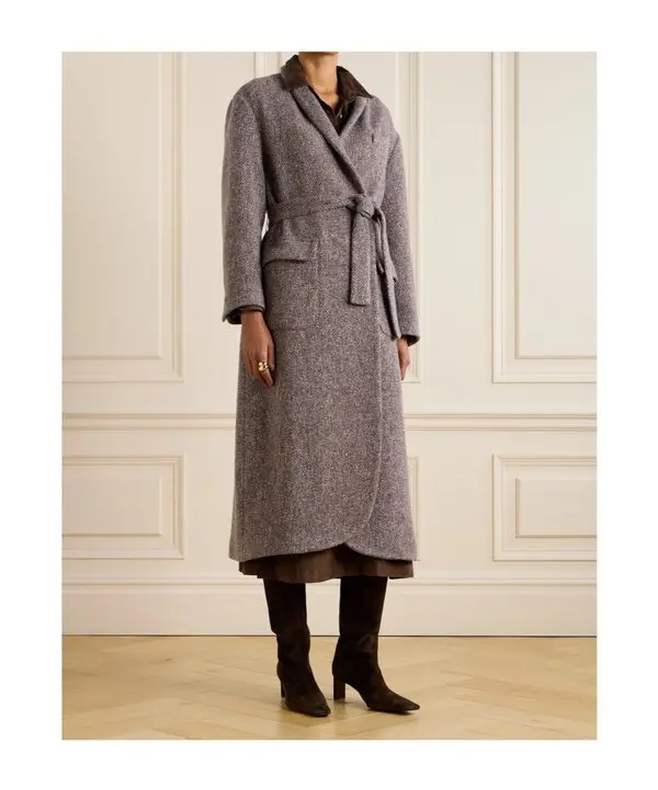 Brunello Cucinelli Single-breasted Belted Coat