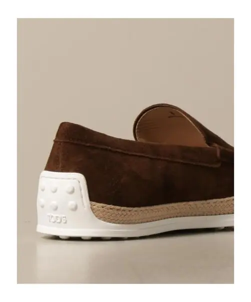 TOD'S Almond Toe Slip-on Loafers - Brown