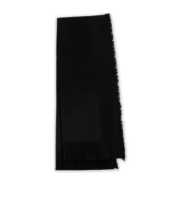 Saint Laurent Fringed Scarf - Black