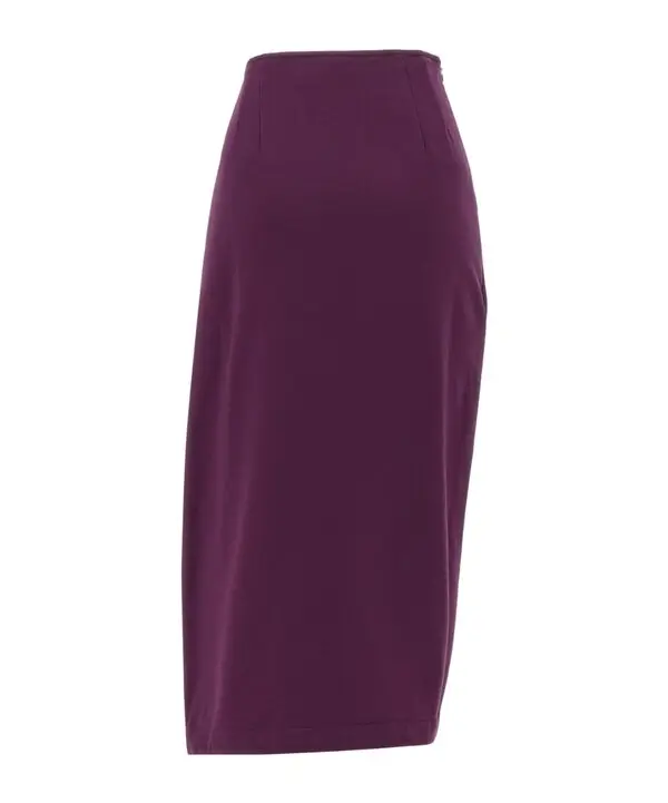 Dries Van Noten Asymmetric Jersey Midi Skirt
