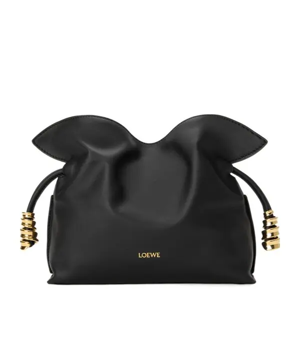 Loewe Mini Coil Flamenco Clutch Bag - Black