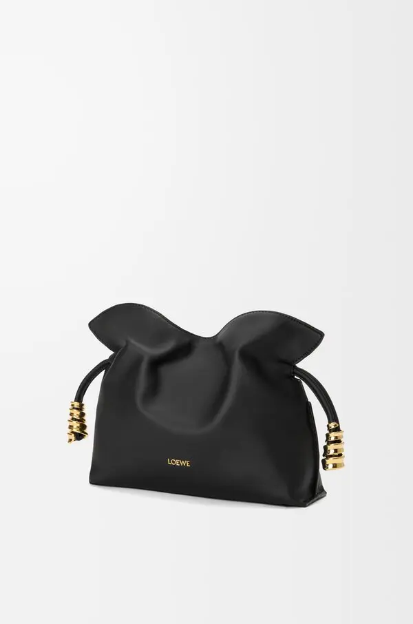 Loewe Mini Coil Flamenco Clutch Bag - Black