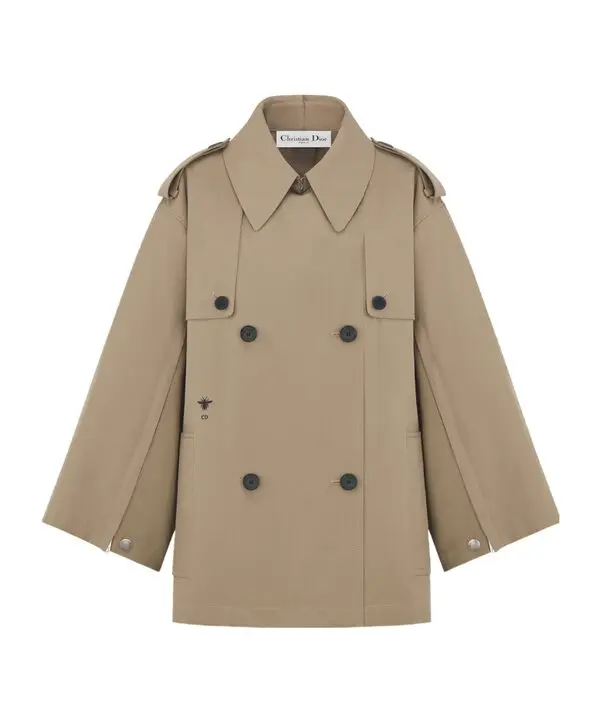 Dior Peacoat With Bee And Cd Logo Embroidery