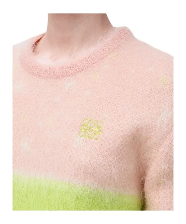 Loewe Mohair Blend Color Block Sweater