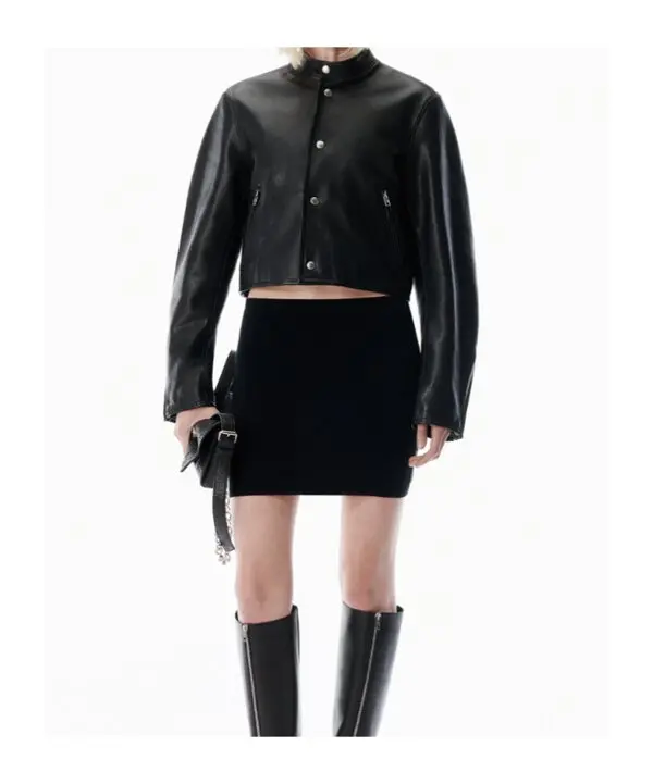 Alexander Wang Logo-patch Knitted Mini Skirt - Black