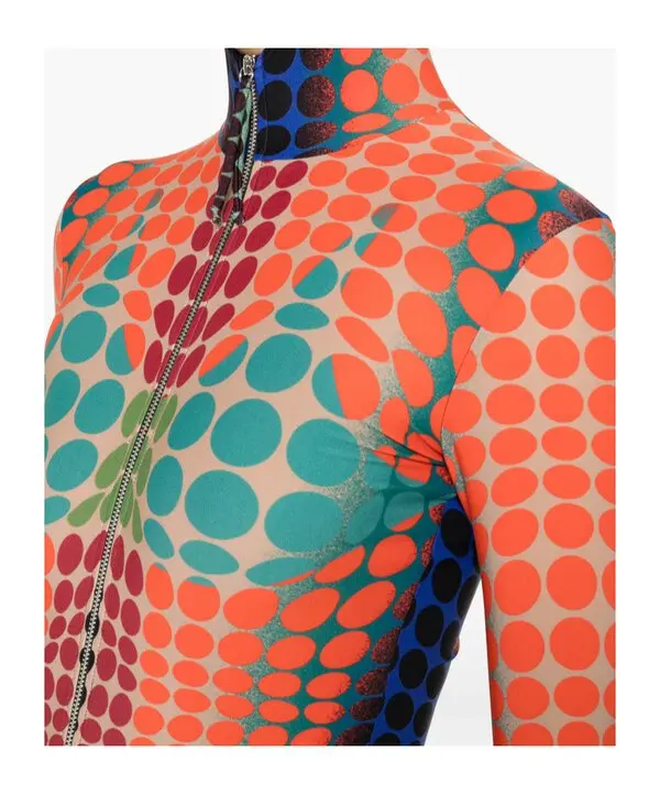 JEAN PAUL GAULTIER Jumpsuit With Polka Dot Pattern And Zipper Closure - Red