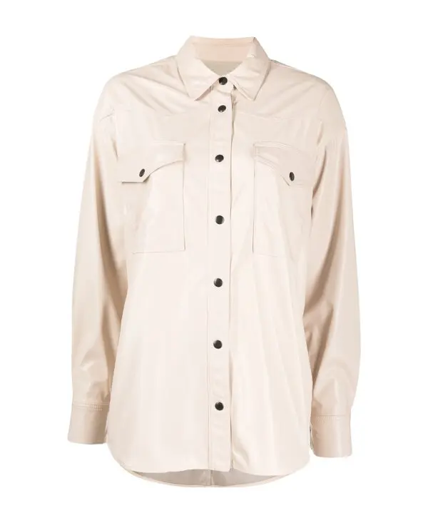 Isabel Marant Étoile Pointed Collar Drop Shoulder Shirt - White