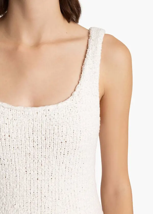Khaite Twigs Square-neck Hand-woven Maxi Dress - White