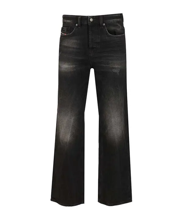 DIESEL® Wide Leg Denim Jeans - Black