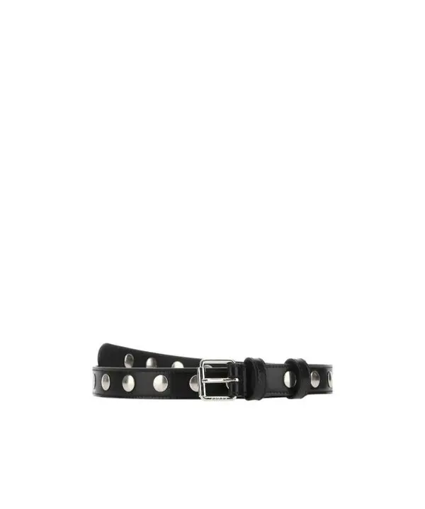 Gucci Stud-detailed Leather Belt - Black