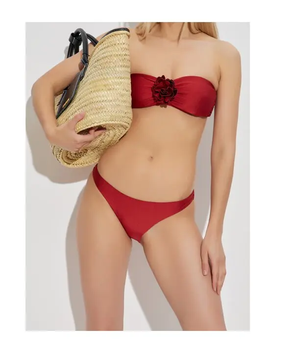 Zimmermann Cascadian Flower Bikini Top - Red