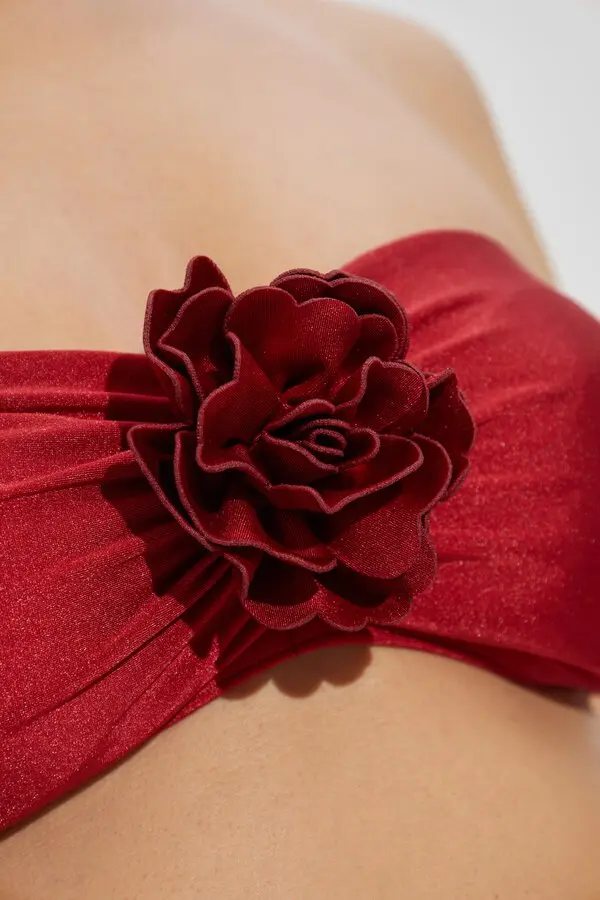 Zimmermann Cascadian Flower Bikini Top - Red