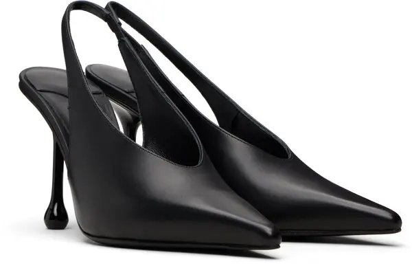 JIMMY CHOO Isa 95 Pointed Toe High-heeled Sandals - Black