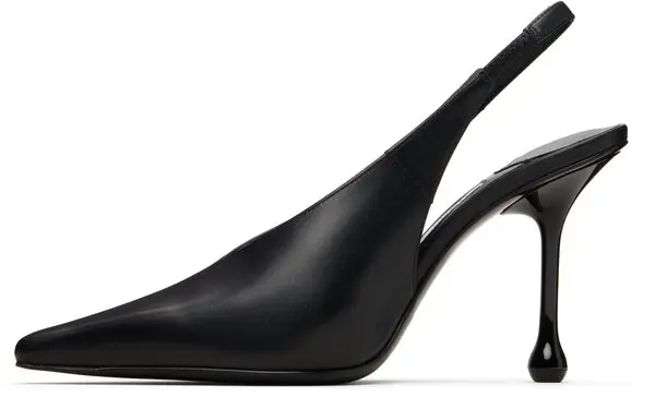 JIMMY CHOO Isa 95 Pointed Toe High-heeled Sandals - Black