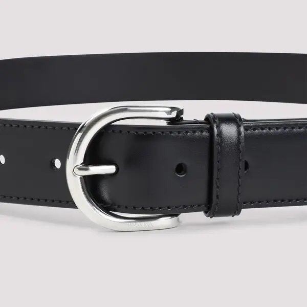 Prada Smooth Leather Buckle Belt