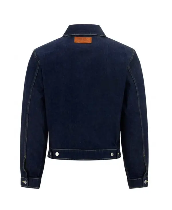 Kenzo Denim Trucker Jacket With Logo Detail