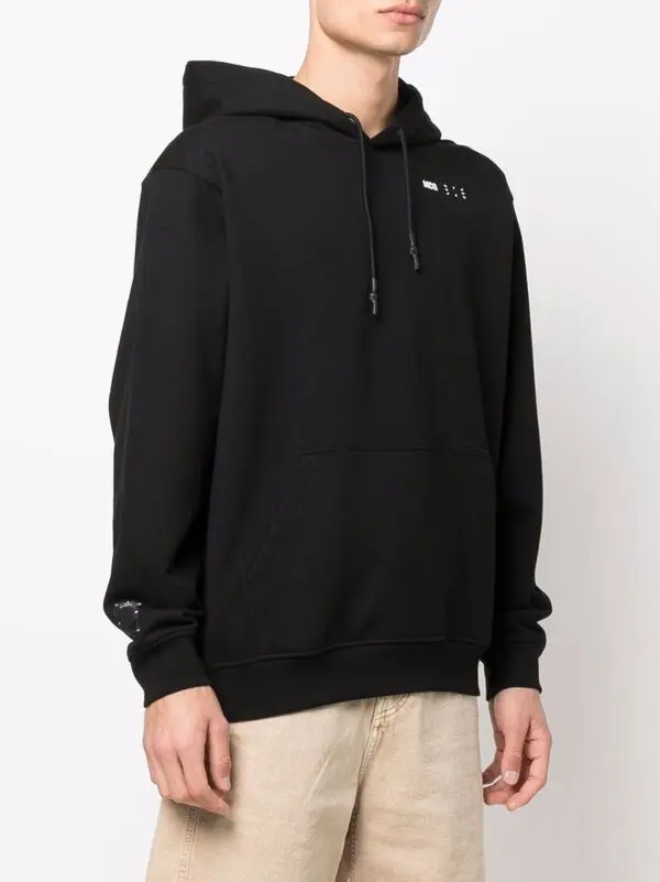 Alexander McQueen Logo-embroidered Cotton Hoodie - Black
