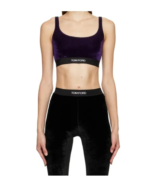 TOM FORD Logo Low Round Neck Bra