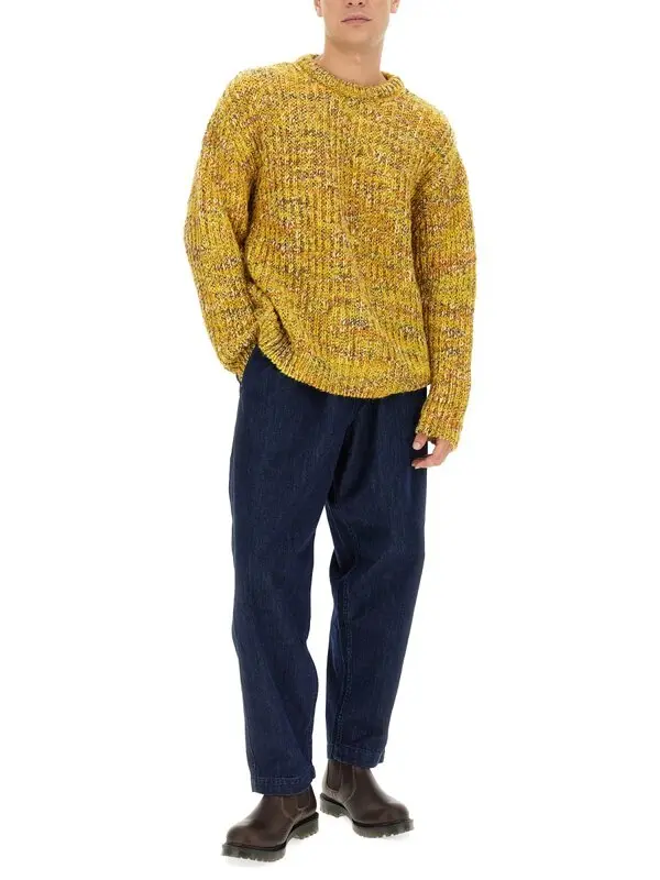 You Must Create Textured Round Neck Long Sleeve Sweater