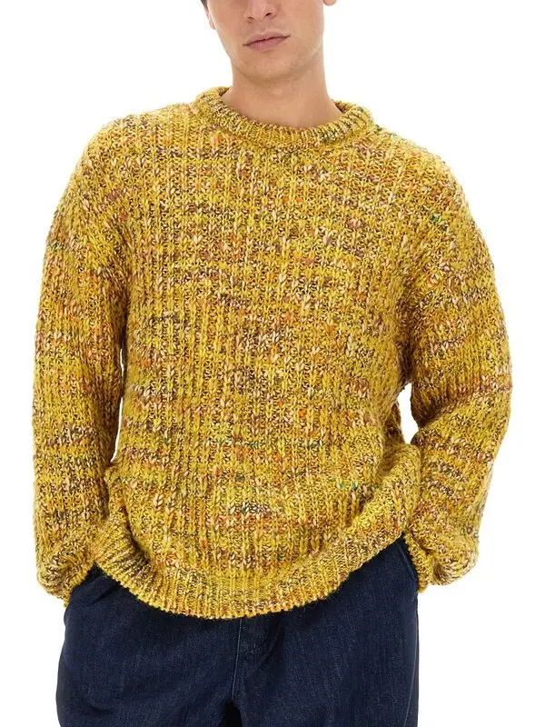 You Must Create Textured Round Neck Long Sleeve Sweater