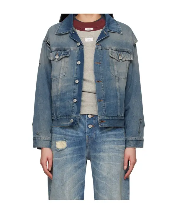 MAISON MARGIELA Distressed Denim Trucker Jacket