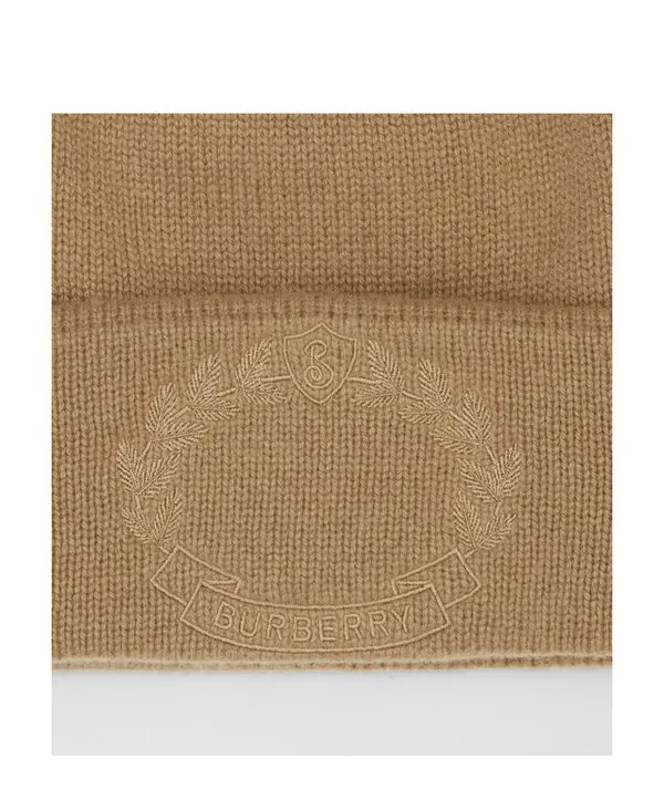 Burberry Oak Leaf Crest Cashmere Beanie